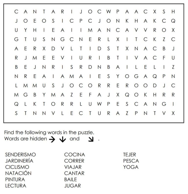 Printable Spanish Word Search Printable (Free PDF) | Activities 🧩 ...