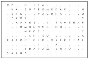 Printable word search puzzles in Spanish | Health 💊 - SpanishForNoobs.com